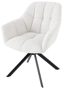 Designová otočná židle Vallerina bílá