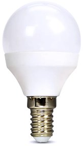 Solight LED žárovka, miniglobe, 6W, E14, 3000K, 510lm, bílé provedení