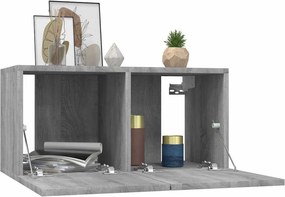Nástěnné TV skříňky 4 ks šedé sonoma 60 x 30 x 30 cm kompozit 3120204