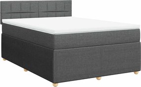 Box spring postel s matrací tmavě šedý 140 x 190 cm textil 3289752