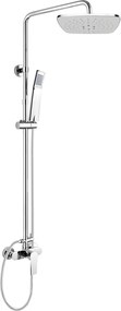 Mereo Mereo, Nástěnná sprchová bateri Dita 150 mm se sprchovou soupravou, ruční a talířovou sprchou 225x225mm, CBE60104SBD