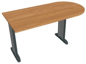 Stůl jednací oblouk 160 cm - Hobis Flex FP 1600 1 Dekor stolové desky: olše, Barva nohou: černá