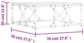 Konferenční stolek dub sonoma 70 x 70 x 30 cm kompozitní dřevo