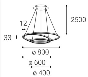 LED2 Závěsné led svítidlo Circle 3 Barva: Bílá, Chromatičnost: 3000K Triac