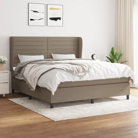 Box spring postel s matrací taupe 160x200 cm textil 3128057