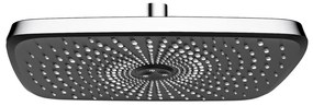 Mereo Mereo, Termostatická nástěnná sprchová baterie s hadicí, ruční a talířovou hranatou sprchou 300x190mm, CB60104TSG
