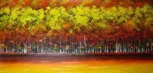 Zlatý podzimní les - 60 x 120 cm