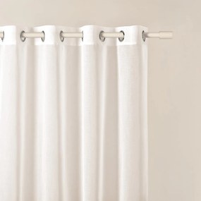 Vysoce kvalitní krémová záclona Flavia s volánky na kruzích 400 x 250 cm