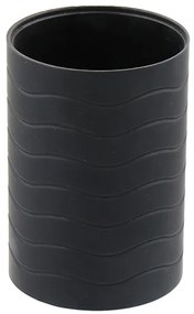 BISK Erga Lines, sklenice na kartáček na postavení, černá matná, ERG-88073CT