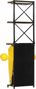 Stojan na víno traktor žlutý 49 x 31 x 172 cm masivní mangovník 320488