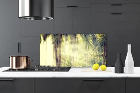 Skleněné obklady do kuchyně Les Palmy Stromy Příroda 120x60 cm