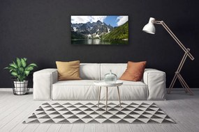 Obraz na plátně Hora Jezero Les Krajina 140x70 cm