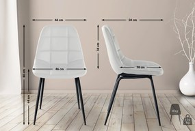 Sada 2 ks židle Tom umělá kůže – bílá