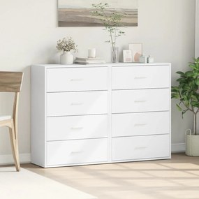 Příborníky 2 ks bílé 60 x 31 x 84 cm kompozitní dřevo 3276581