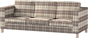 Potah na pohovku IKEA Karlanda 3-místná nerozkládací, krátký barva béžová látka pletený vzor, vzorované