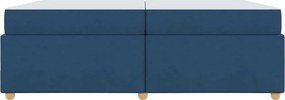 Rám postele s matrací Modrá 200 x 200 cm textil 3399383
