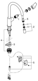 GROHE 30550000 - Dřezová baterie START EDGE 357 mm lesklý chrom