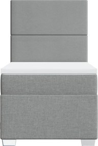 Box spring postel s matrací světle šedá 90x190 cm textil 3292636