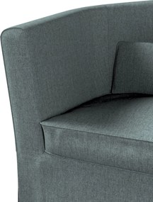 Potah na křeslo IKEA Ektorp Tullsta barva modrá látka pletený vzor