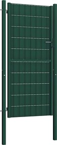 Plotová branka PVC a ocel 100 x 164 cm zelená 145230