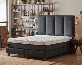 Čalouněná postel STOCKHOLM - antracit 140 × 200 cm