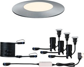 P 94907 Plug & Shine LED zemní svítidlo Floor IP67 3000K 3x2,5W 30VA ocel - PAULMANN