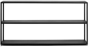Nordic Design Černý kovový regál Hypper 150x75 cm