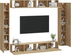 8dílný set TV skříněk dub sonoma kompozitní dřevo 3114296