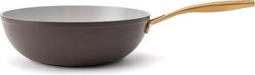 Elmich Nepřilnavá keramická pánev wok Zen 28 cm - hnědo zlatá