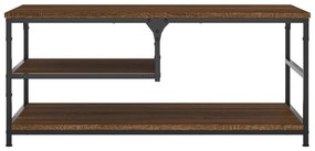 Konferenční stolek hnědý dub 90 x 49 x 40 cm kompozitní dřevo - Default Title