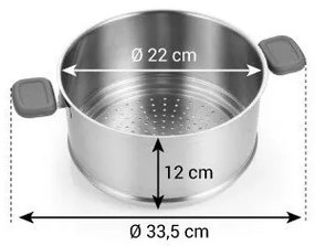 Tescoma Napařovací nádoba GrandCHEF, 20 / 22 cm