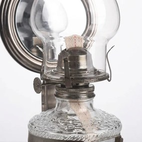 BRILAGI - Petrolejová lampa se zrcadlem MERLIN černý chrom