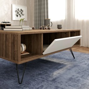 Konferenční stolek Mistico White and Walnut