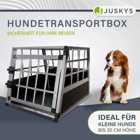Juskys Hliníkový přepravní box pro psa do auta Velikost: L-X