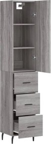 Skříň highboard šedá sonoma 34,5 x 34 x 180 cm kompozitní dřevo 3198871