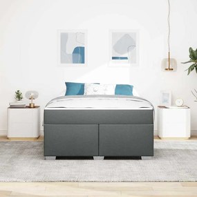 Rám postele s matrací Tmavě šedá 140 x 200 cm textil 3399188
