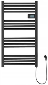 Gamma Erga Pago, elektrické topné těleso 540x960 mm s digitálním termostatem, 500W, černá matná, ERG-PAGO/960/540/BLACK/EL