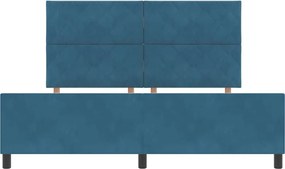 Postel s boxspringem s čelo Tmavě modrá 180 x 200 cm samet 3345027