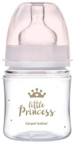 Canpol babies Láhev se širokým hrdlem Royal Baby 120 ml Růžová