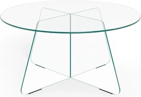 Skleněný konferenční stolek Samos 80 cm čirý