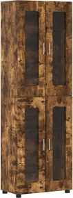 Vysoký bufet FLORIN 60 x 35 x 182 cm Kouřový dub 3397909