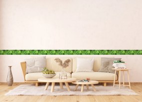 Samolepící bordura na zeď Zelené Listy | 5 m x 13.8 cm | DWB8219
