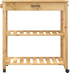 vidaXL Kuchyňský vozík MONZA 84 x 40 x 90 cm masivní borové dřevo [376100] Barva: Hnědá