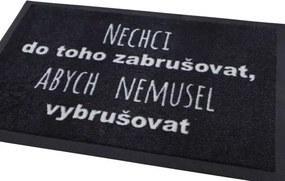 GDmats, Rohožka Nechci zabrušovat 40x60 cm - na ven i na doma, 40x60, černá