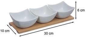Porcelánová servírovací miska Trio 30x10x6 cm sada 3ks