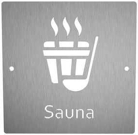 Nerezový piktogram SAUNA 1a Rozměr: 12 x 12 cm