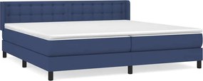 Box spring postel s matrací modrá 200x200 cm textil 3130063