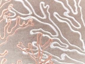 Sada 2 sametových polštářů s korálovým vzorem 45 x 45 cm taupe MAZZAELLA Beliani