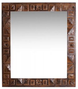 Zrcadlo z recyklovaného dřeva Mamba 79x68