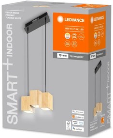 Ledvance - LED Stmívatelný lustr na lanku DECOR WOOD 3xLED/7W/230V Wi-Fi
